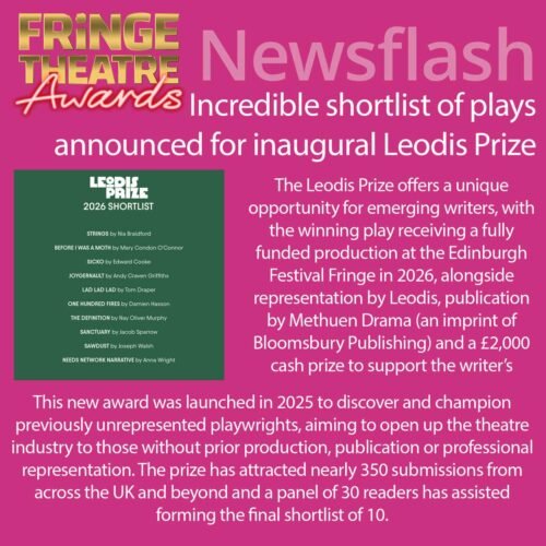 Incredible shortlist of plays announced for inaugural Leodis Prize ...